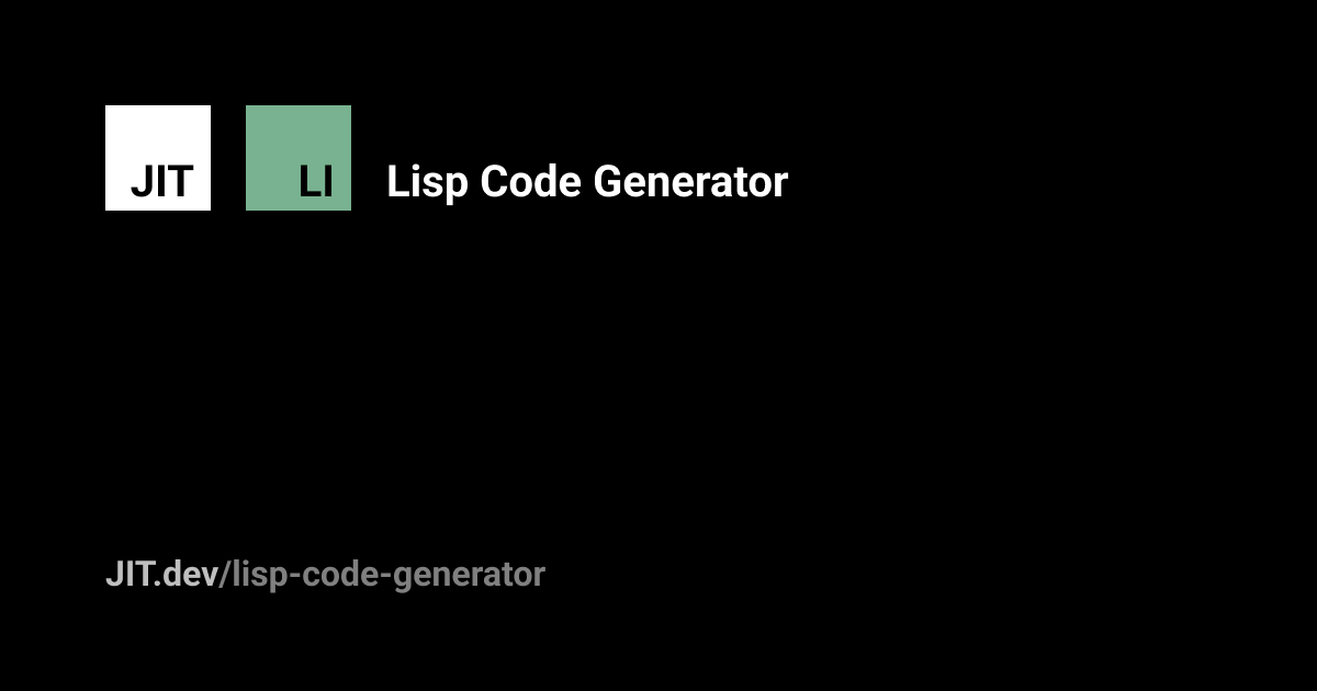 Lisp Code Generator 8970